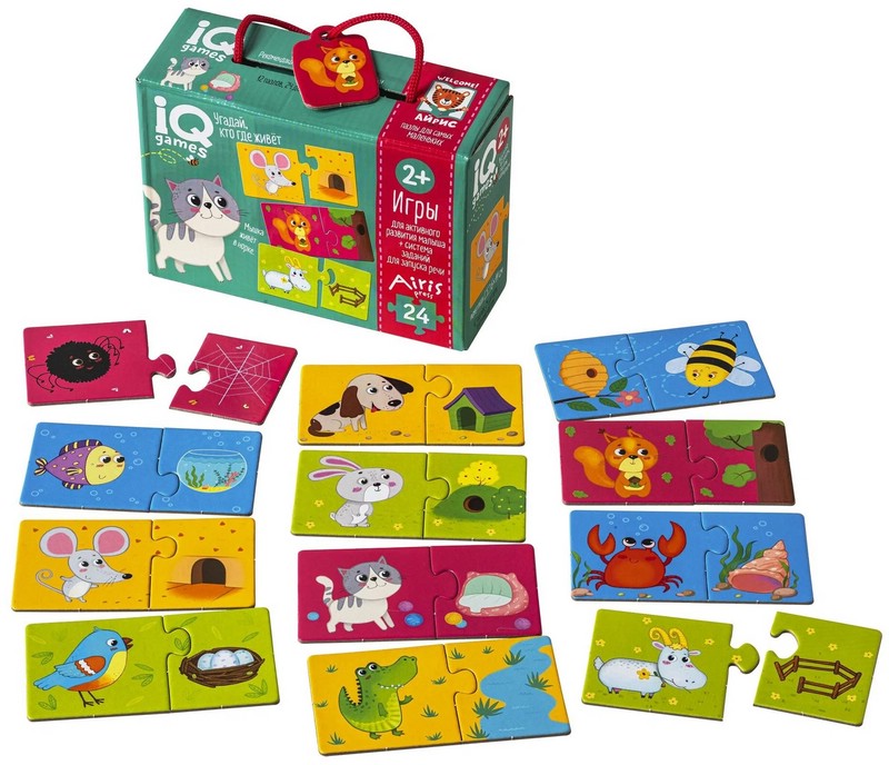 IQ игры. Парочки. Угадай, кто где живёт - купить пазл по низким ценам с ...