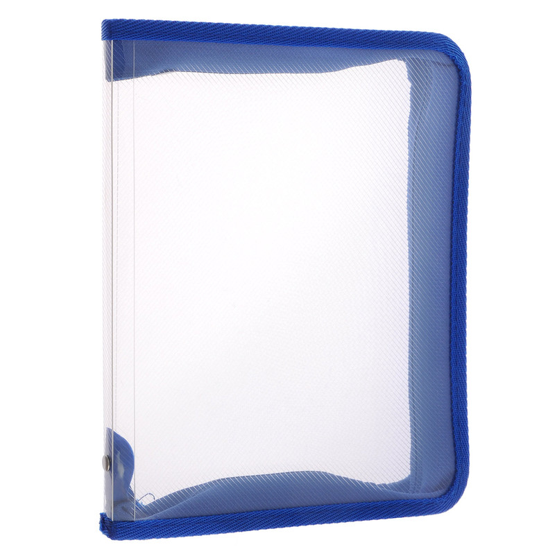 Папка на молнии Zip Folder, B5, цвет синий+прозрачный - купить ...